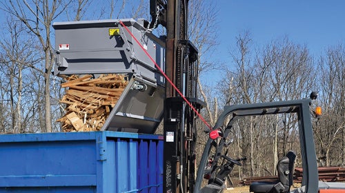 Iron Bull Offers Space-Saving Drop Bottom Hoppers | Woodshop News Magazine