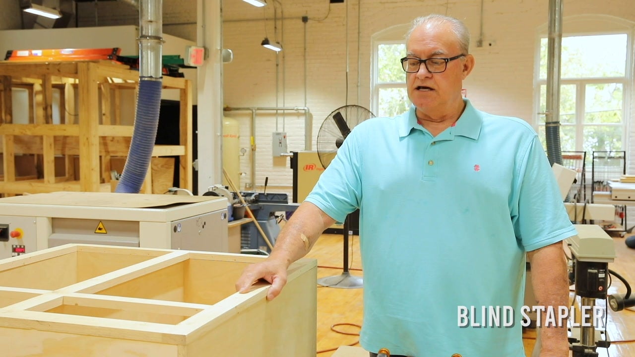 Blind Stapler Instruction - Attach a face frame to a cabinet box ...